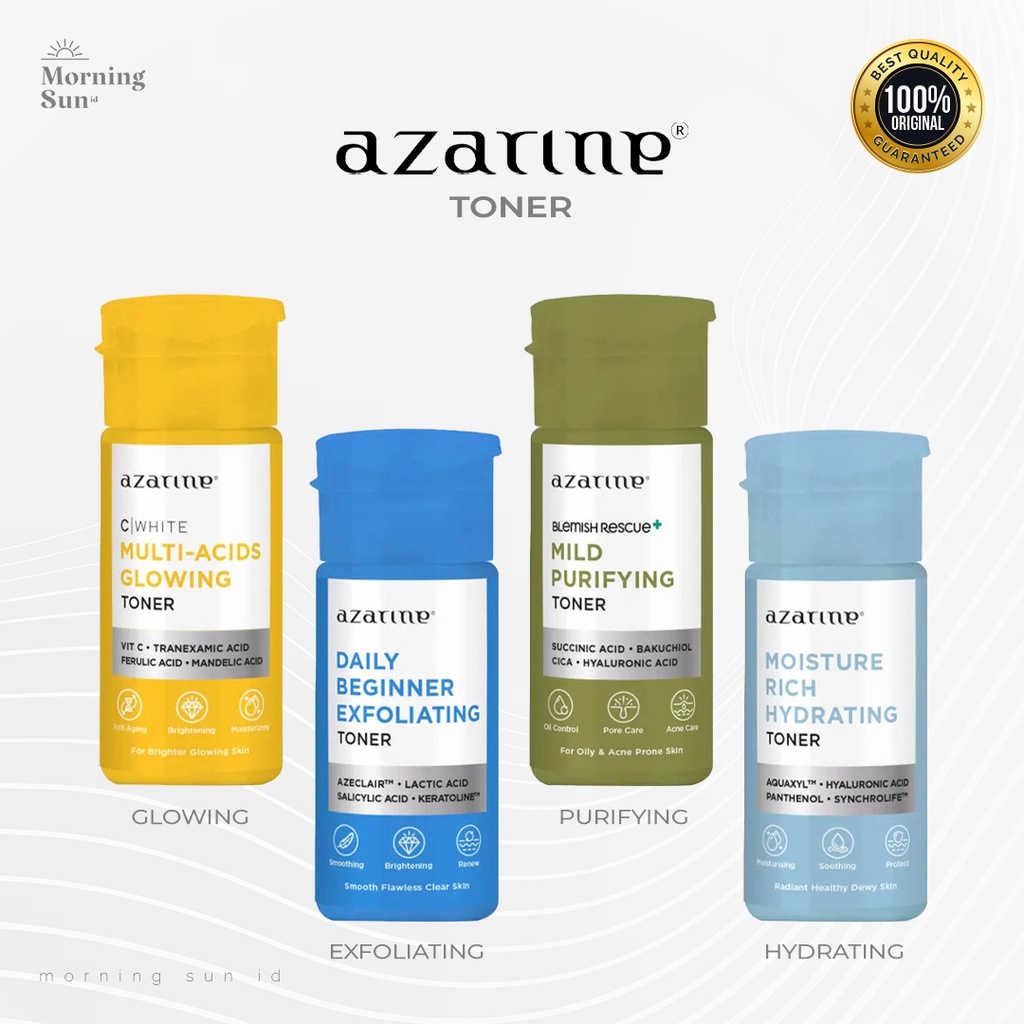 Jual Azarine Toner Series Daily Beginner Exfoliating | Moisture Rich ...