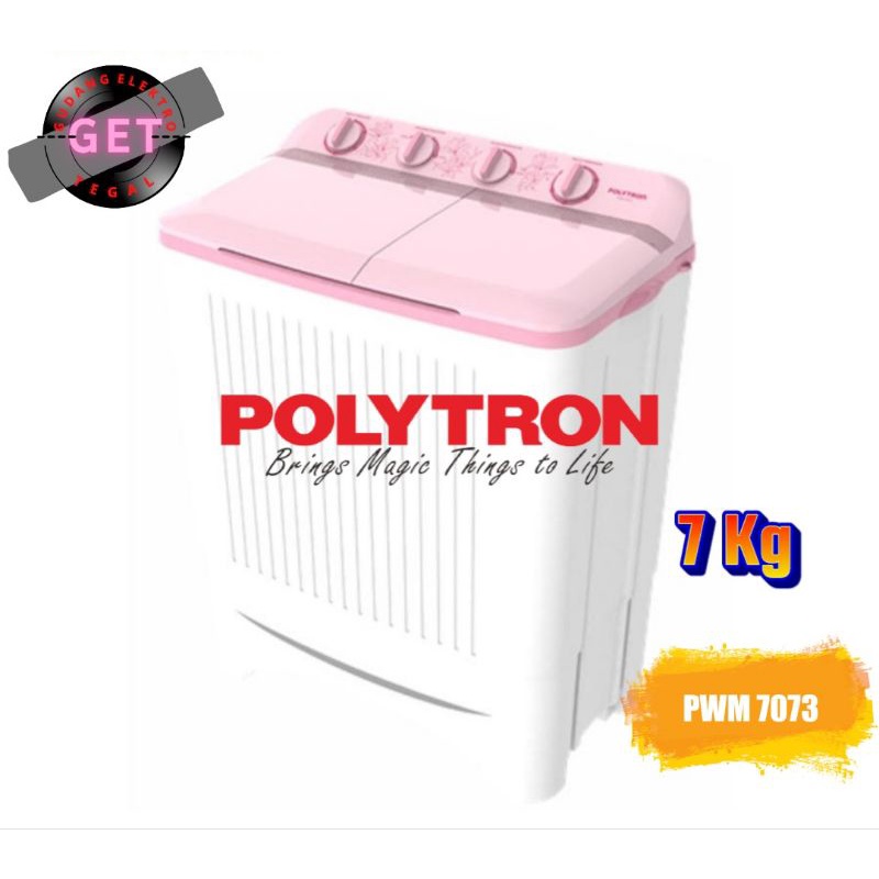 Jual MESIN CUCI 2 TABUNG POLYTRON 7KG ~ PWM 7073 | LOW-VOLTAGE (KOTA ...