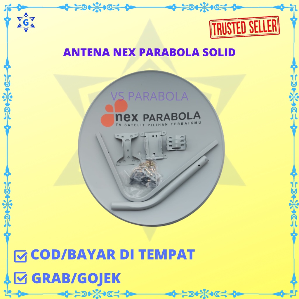Jual ANTENA NEX PARABOLA 60 CM ABU2 SOLID/BOLONG2(TANPA LNB KABEL ...