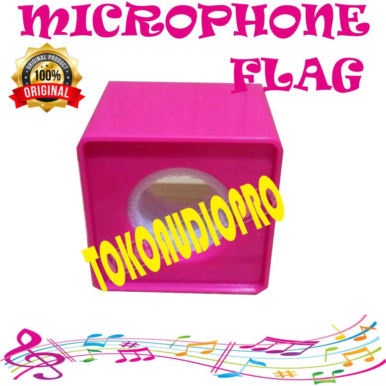 Jual Microphone Flag / Ring Mic Reporter / Microphone Interview Mic ...