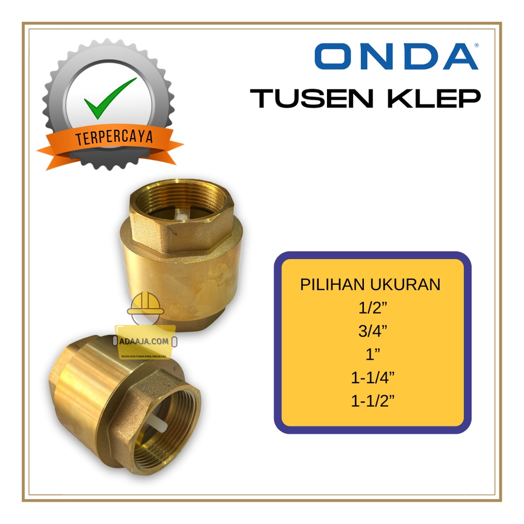 Jual Tusen Klep Foot Valve Kuningan 1/2" 3/4" 1" 1-1/4" 1-1/2" Onda ...