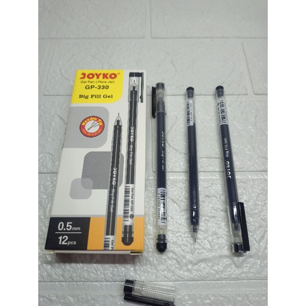 Jual HARGA 1 PCS Pena/Gel pen Big Fill Gel Gp-330 0.5 Hitam ( PCS ...