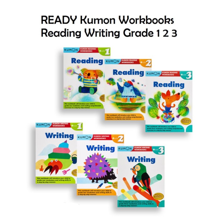 Jual Child Book Buku Kumon Workbooks Reading Writing Grade 1 2 3 4 5 6 ...