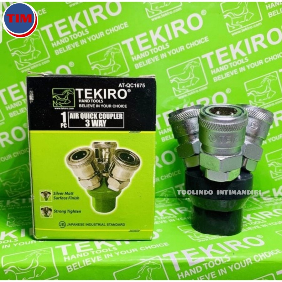 Jual TEKIRO Coupler Angin Cabang 3 / Air Quick Coupler 3 Way AT-QC1675 ...