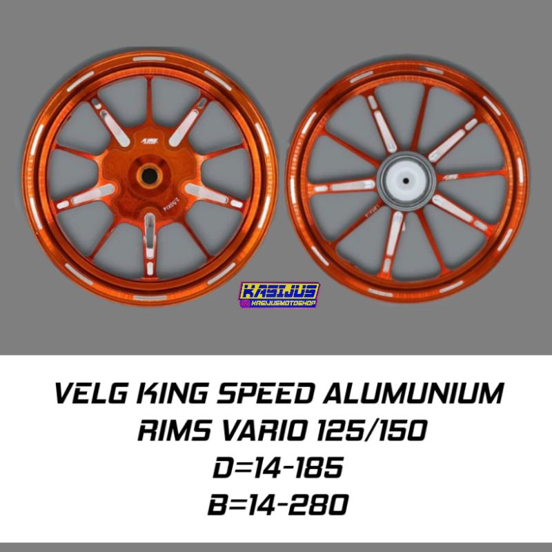 Jual velg king speed warna oren vario 125/150 new old | Shopee Indonesia