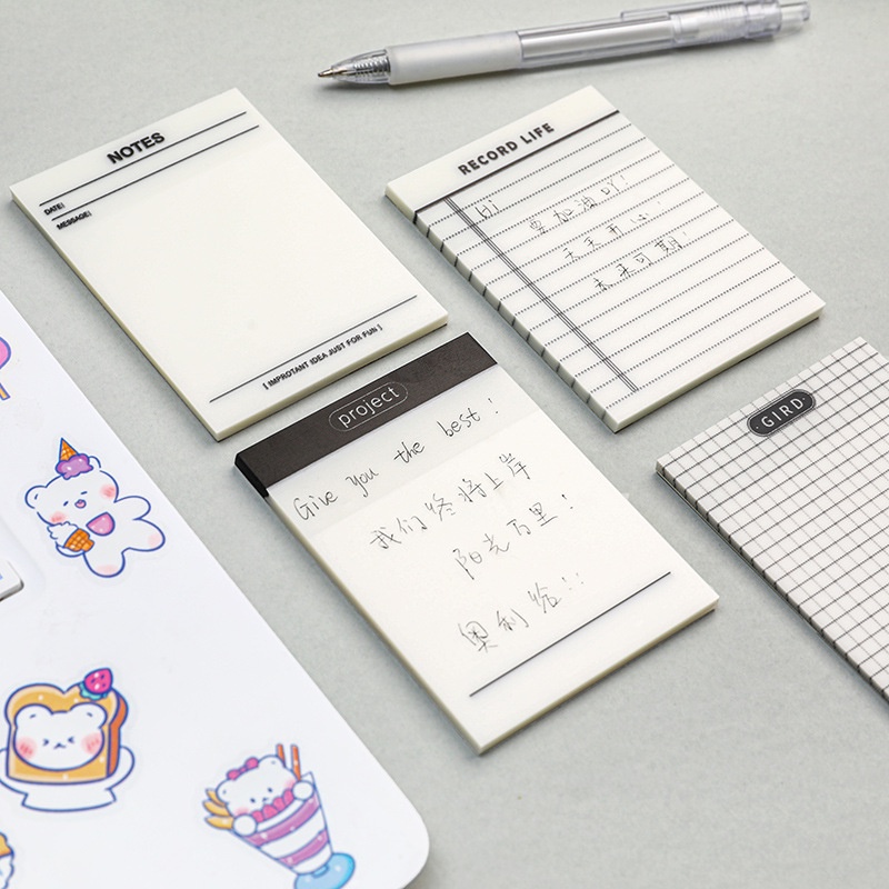 Jual COD Sticky Note Transparan 50 lembar anti Air tahan air ...