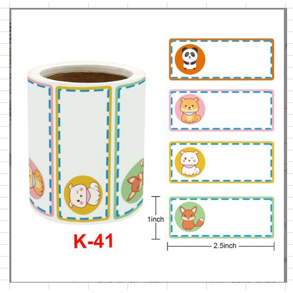 Jual Label nama tempelan name tag sticker name roll book tulis lucu ...