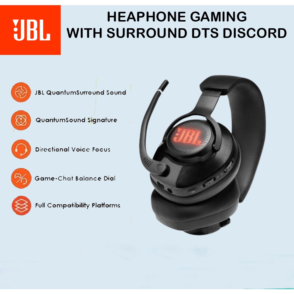 Jual JBL Quantum 400 Gaming Headset Headphone With Surround Dts Discord Komputer Laptop JBL Q300 ...