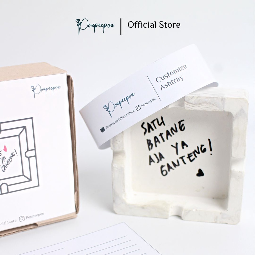 Jual Poupeepou - Asbak Rokok Custom Nama | Customized Ashtray | Asbak ...