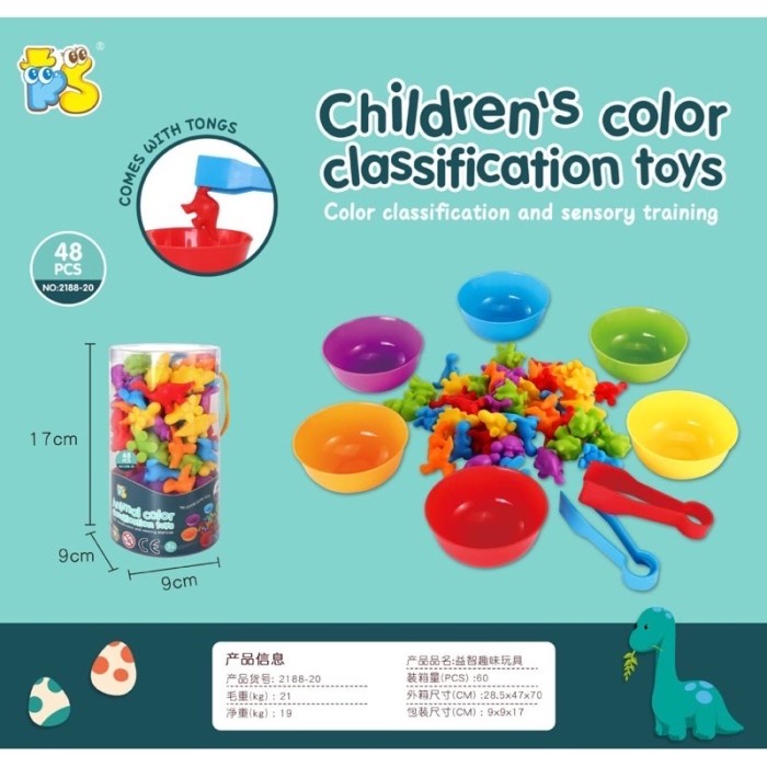 Jual (COD) Classification toys(free bowls and tongs)mainan color ...