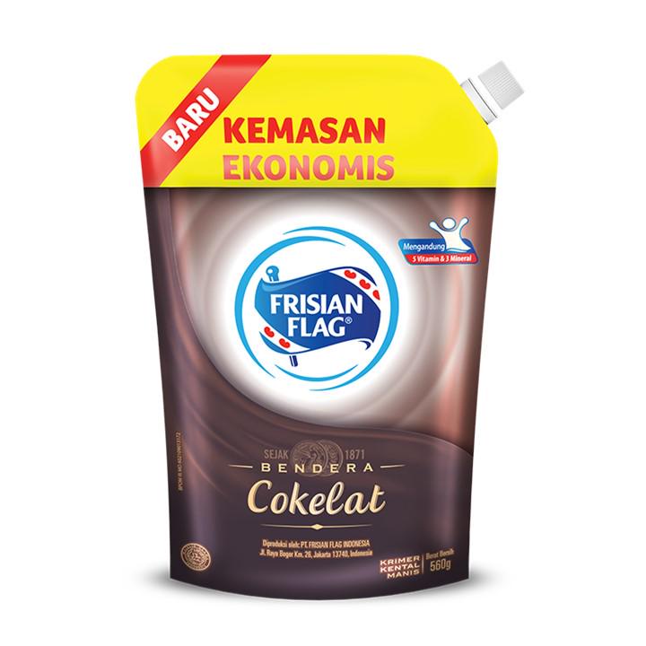 Jual Frisian Flag Kental Manis Cokelat Pouch 545 gr | Shopee Indonesia