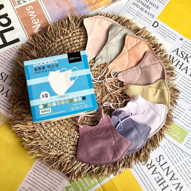 Jual Masker Duckbill YNB mix warna isi 50pcs box | MASKER DUCKBILL Y&B MIX WARNA | Shopee Indonesia