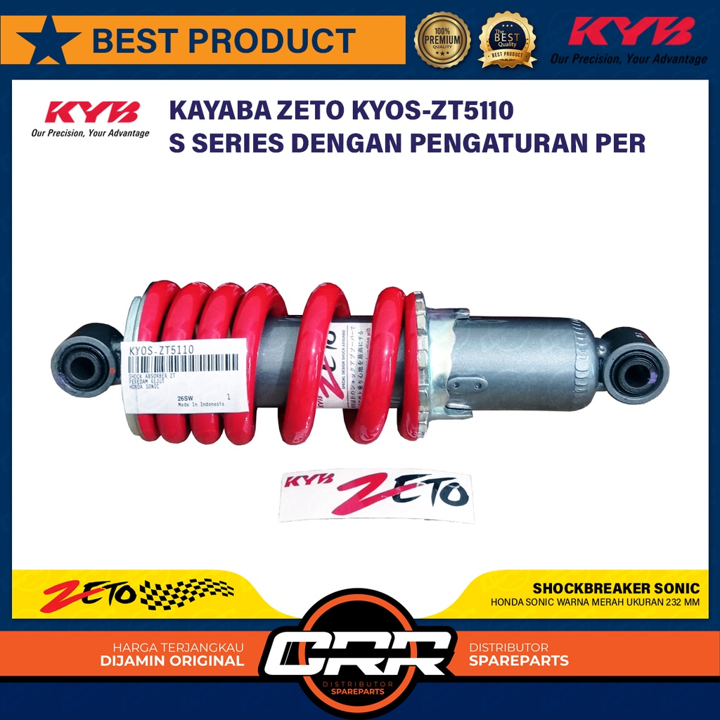 Jual Shockbreaker Sok Belakang Sokbreker Kayaba Zeto Honda Sonic Sonik Tipe KYOS ZT 5110 S ...