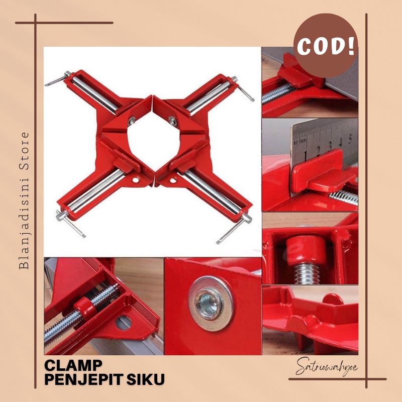 Jual Mitre Corner Clamp Klem Siku Sudut L & T Alat Penjepit Kayu Siku 3 ...