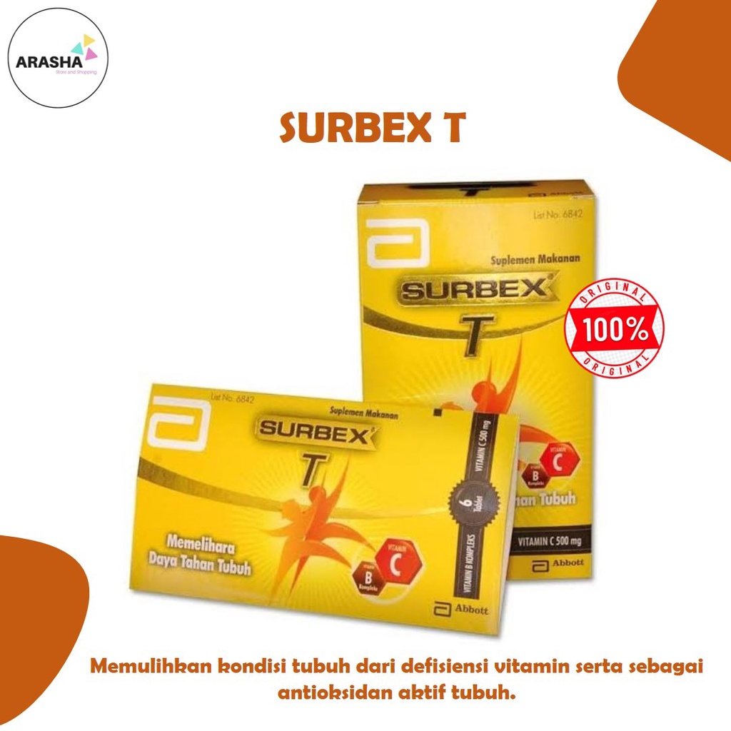 Jual SURBEX T PERSTRIP 6 TABLET - Multivitamin Daya Tahan Tubuh ...