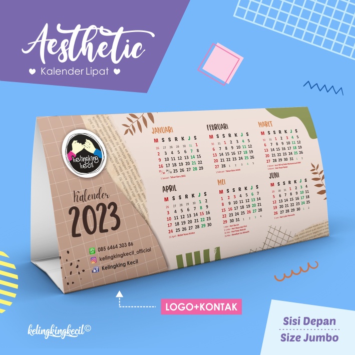 Jual KALENDER LIPAT JUMBO 2025 , TEMA AESTHETIC | Shopee Indonesia