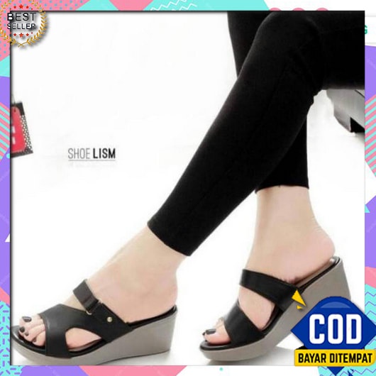 Jual Sandal Kondangan Mewah Korean Style Wedges Wanita Terbaru 2022 ...