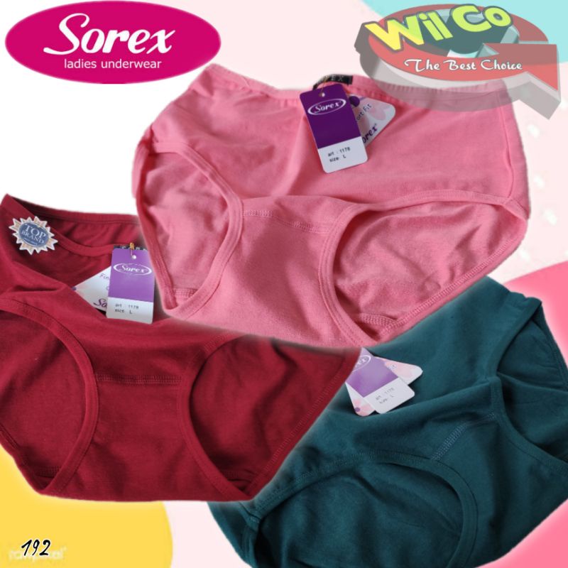 Jual K192 (1-3 pcs) Sorex Celana Dalam Wanita Dewasa, Celana Dalam Perempuan Sorex Size M L EL ...