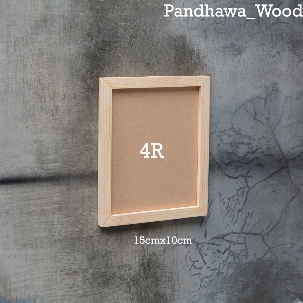 Jual Pigura Kayu 4R / Bingkai Foto 15x10 / Frame 4R Jati Belanda ...