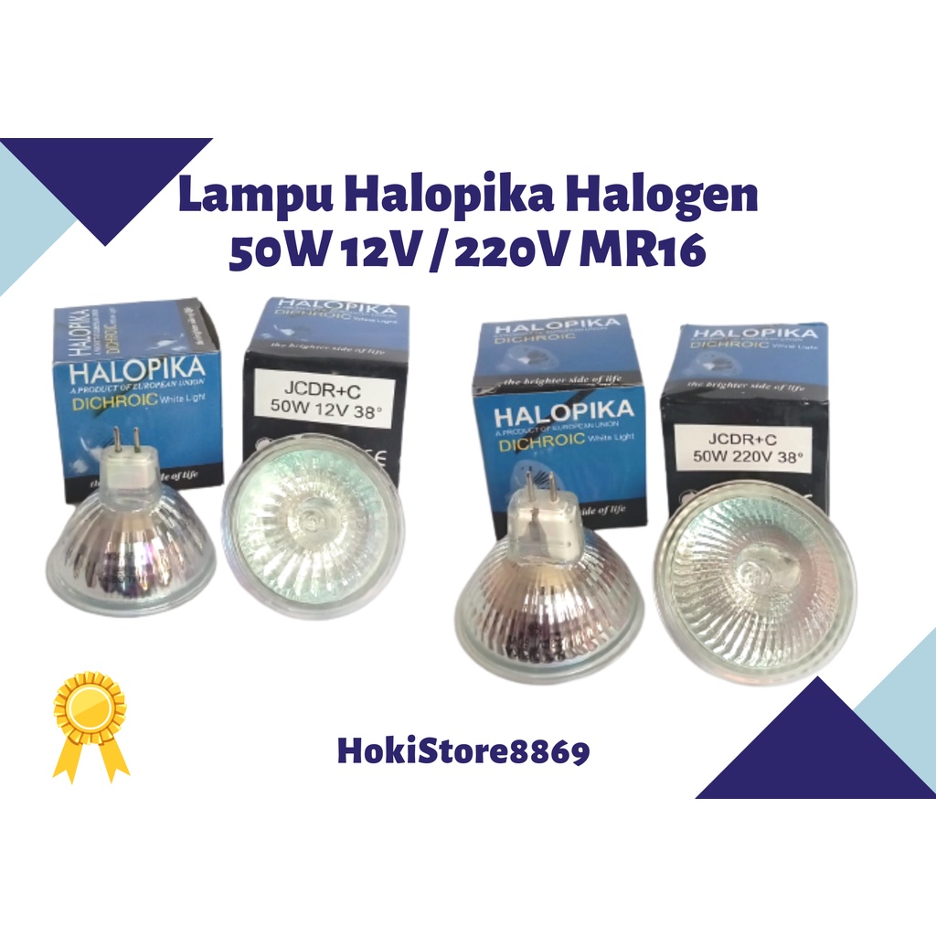 Jual Lampu Halopika Halogen 50W 12V 220V MR16 | Shopee Indonesia