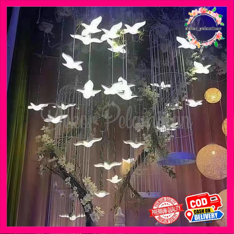 Jual COD LAMPU BURUNG AKRILIK LED 1 SET ISI 10 BAHAN AKRILIK - LAMPU ...