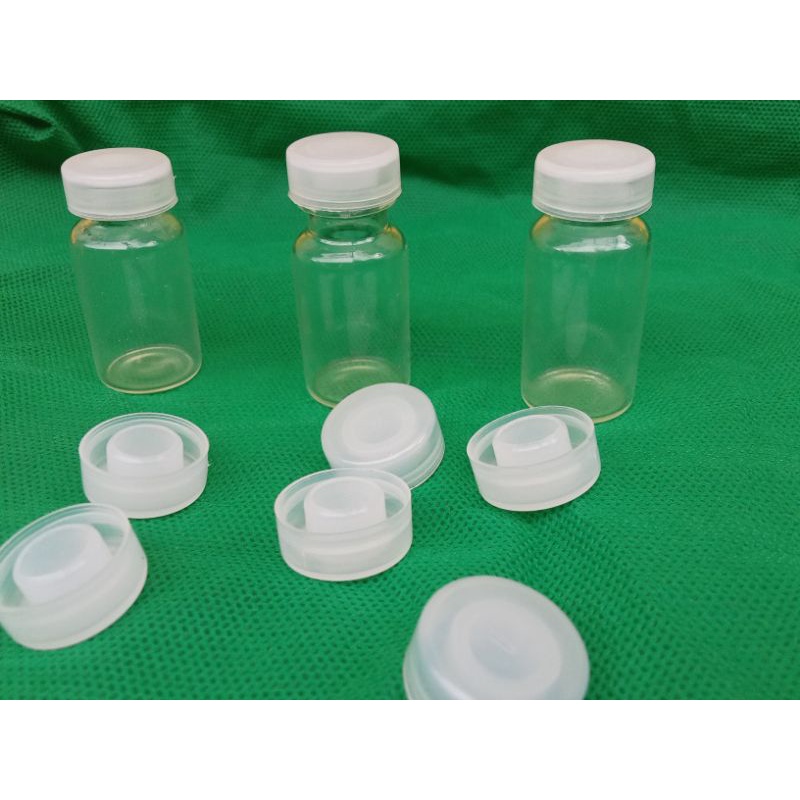 Jual BOTOL VIAL 10ML || BOTOL KACA TUTUP PLASTIK|| TUTUP DONUT | Shopee ...