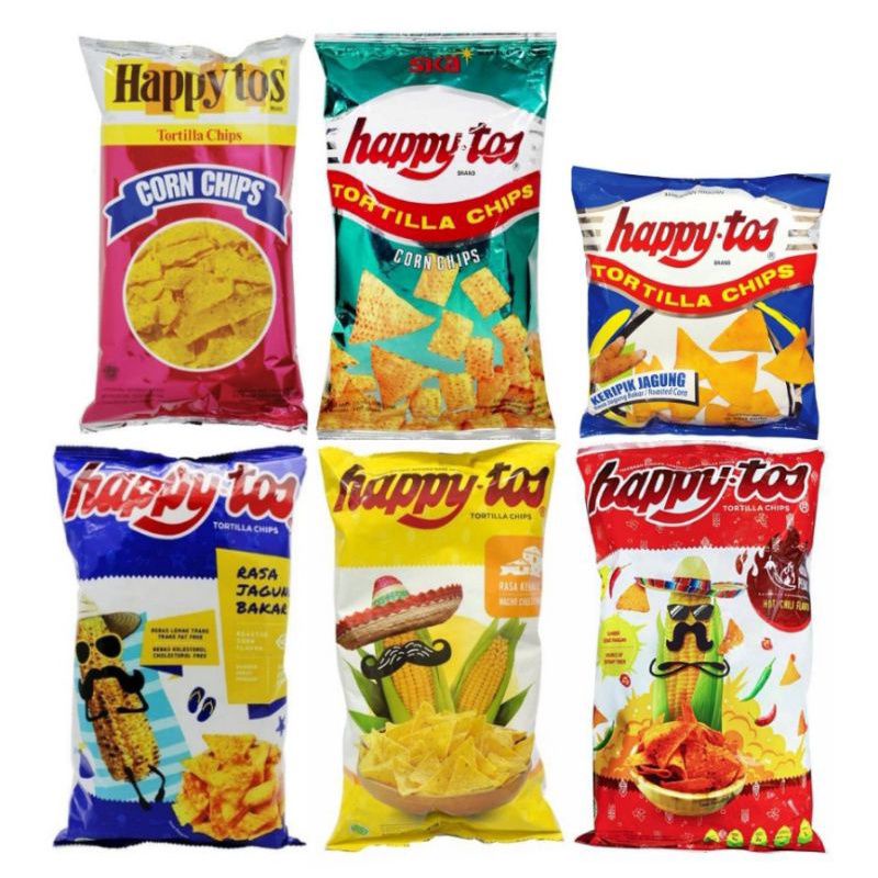 Jual happy tos tortilla chips happytos merah rasa jagung bakar happy ...