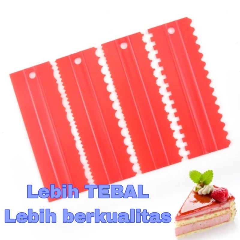Jual Scraper kue pemoles butter spatula penghalus cake scrapper cake ...
