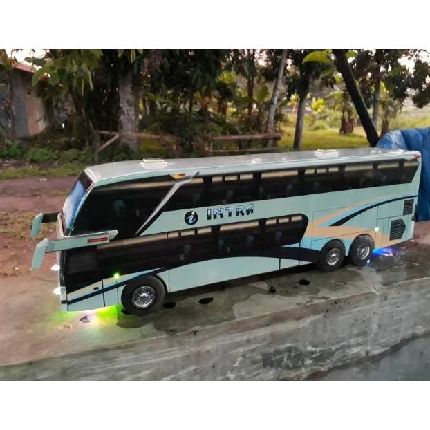 Jual Miniatur Bus Miniatur Bis Intra Double Decker | Shopee Indonesia