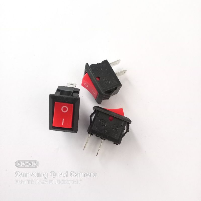 Jual Saklar Rocker Switch Mini 2 Pin Merah Tanpa Lampu | Shopee Indonesia