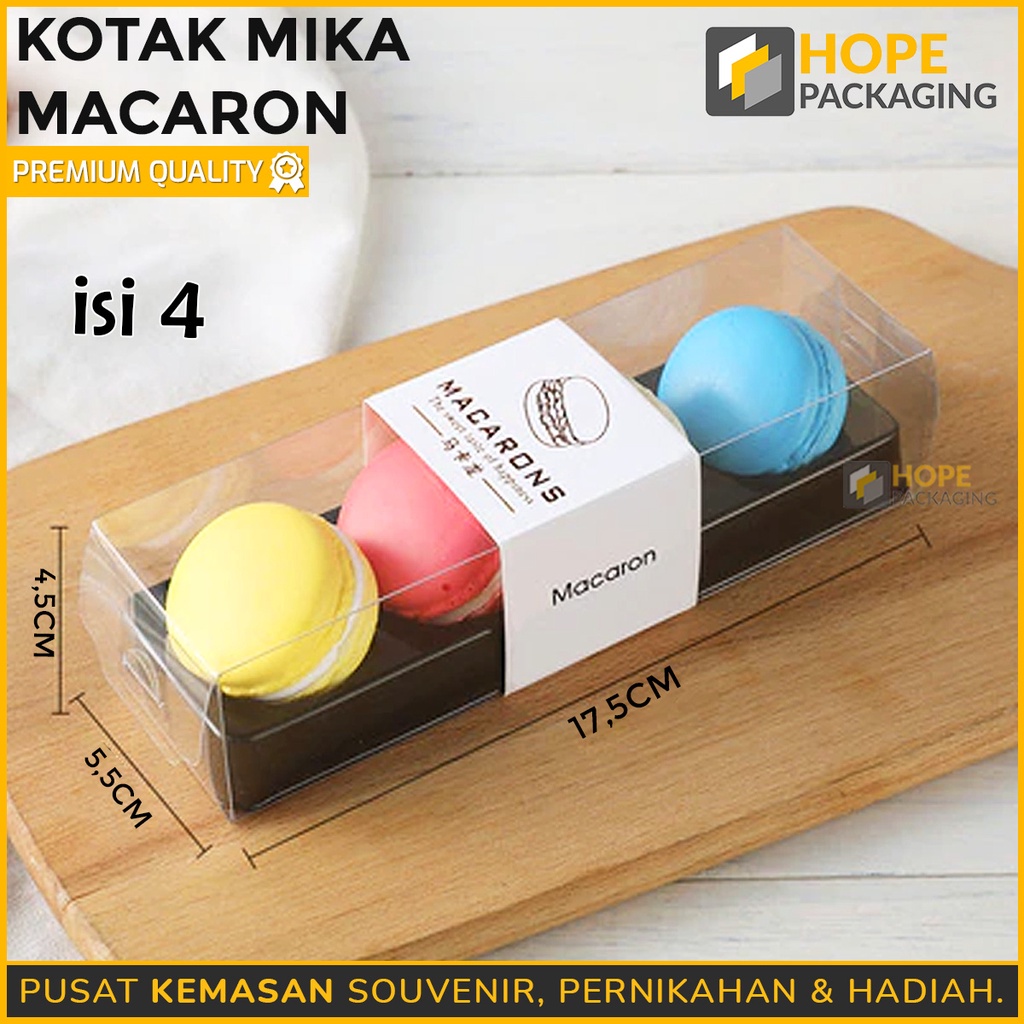 Jual Kotak Mika Macaron isi 4 Hole packaging / Nastar / Box Coklat ...