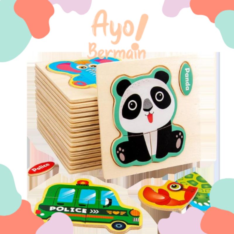 Jual Puzzle Kayu / Wooden Puzzle Oval / Mainan Edukatif / Jigsaw Puzzle ...