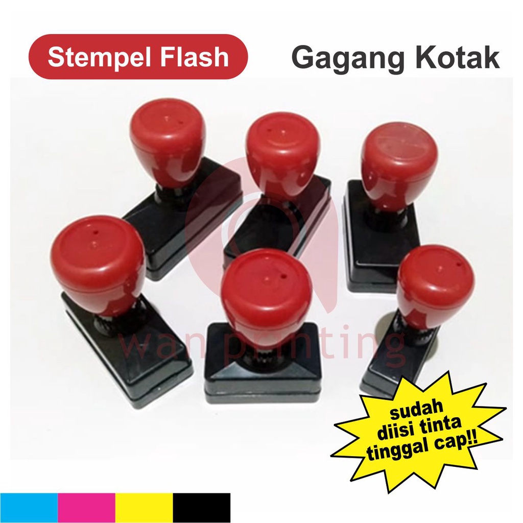 Jual STEMPEL KOTAK 1 WARNA | Shopee Indonesia