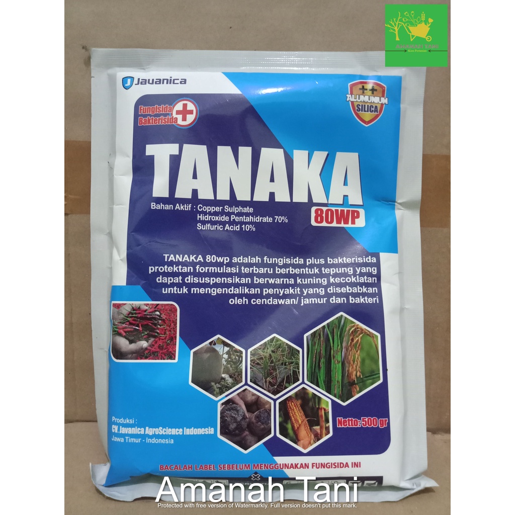 Jual Tanaka 80WP Fungisida & Bakterisida Pengendali Layu fusarium ...