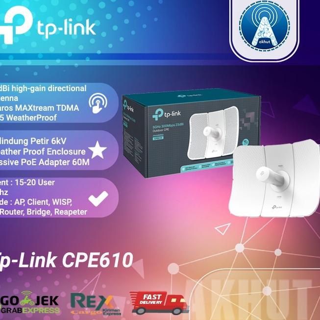 Jual Lebih hemat--Tp-Link Litebeam CPE610 5Ghz 23Dbi 300Mbps Outdoor ...