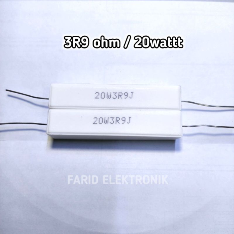 Jual Resistor 3.9ohm 3R9 ohm 20w 20watt | Shopee Indonesia