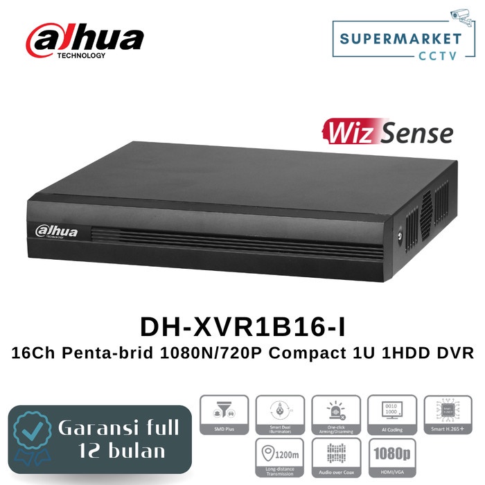 Jual DVR 16Ch Dahua XVR1B16-I Digital Video Recorder (Bukan hikvision) | Shopee Indonesia