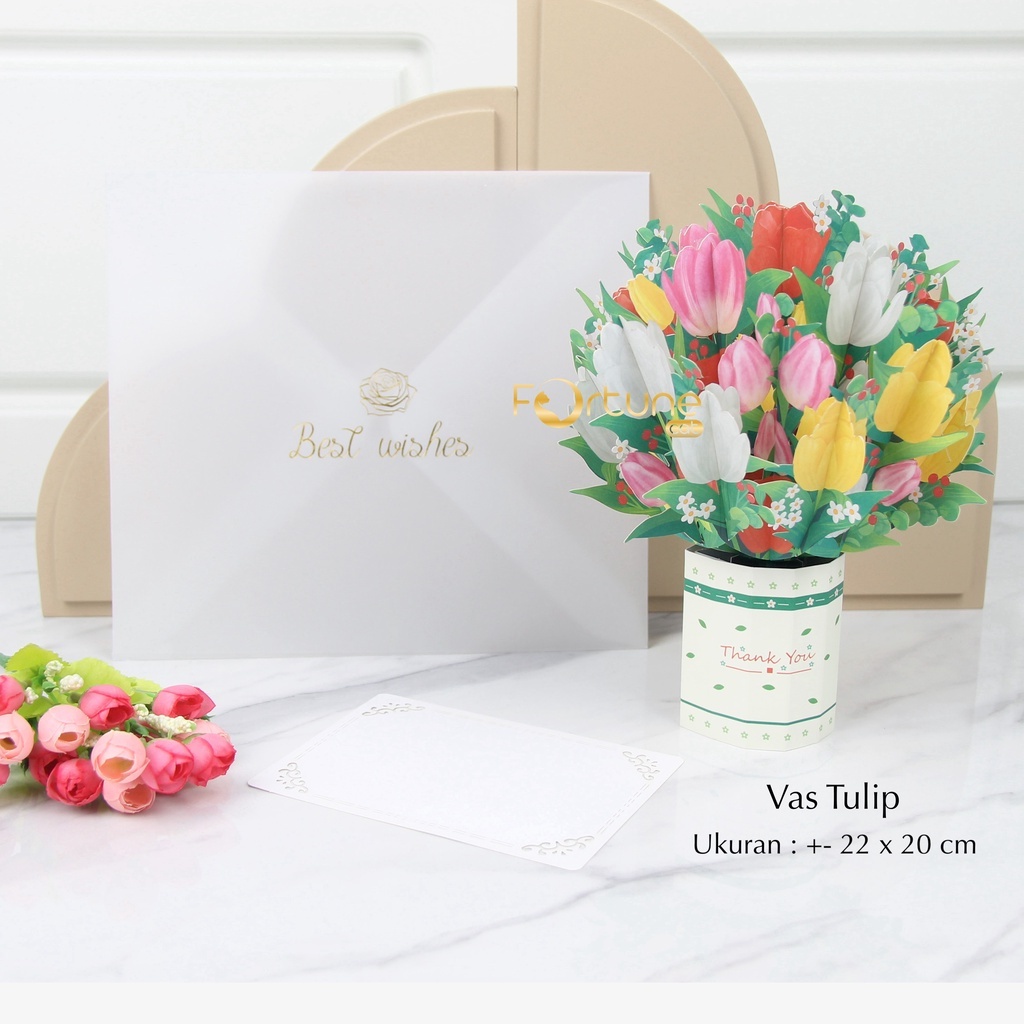 Jual Kartu Ucapan 3D 4D Pop Up Card Ulang Tahun Terima Kasih Valentine ...