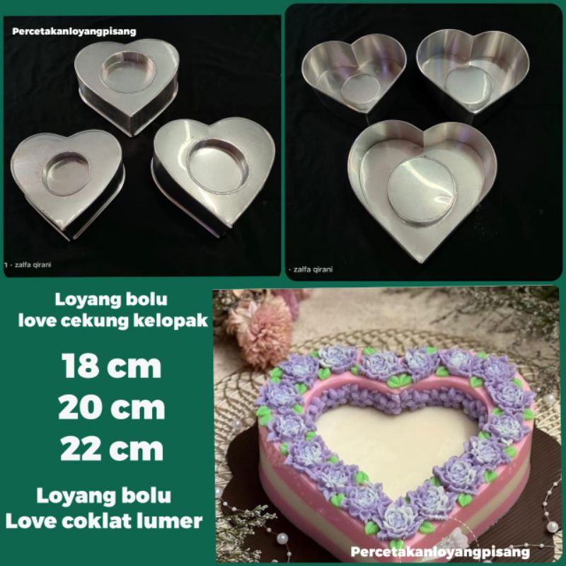 Jual bolu love lumer / loyang love cekung/ loyang love kolam cekung ...