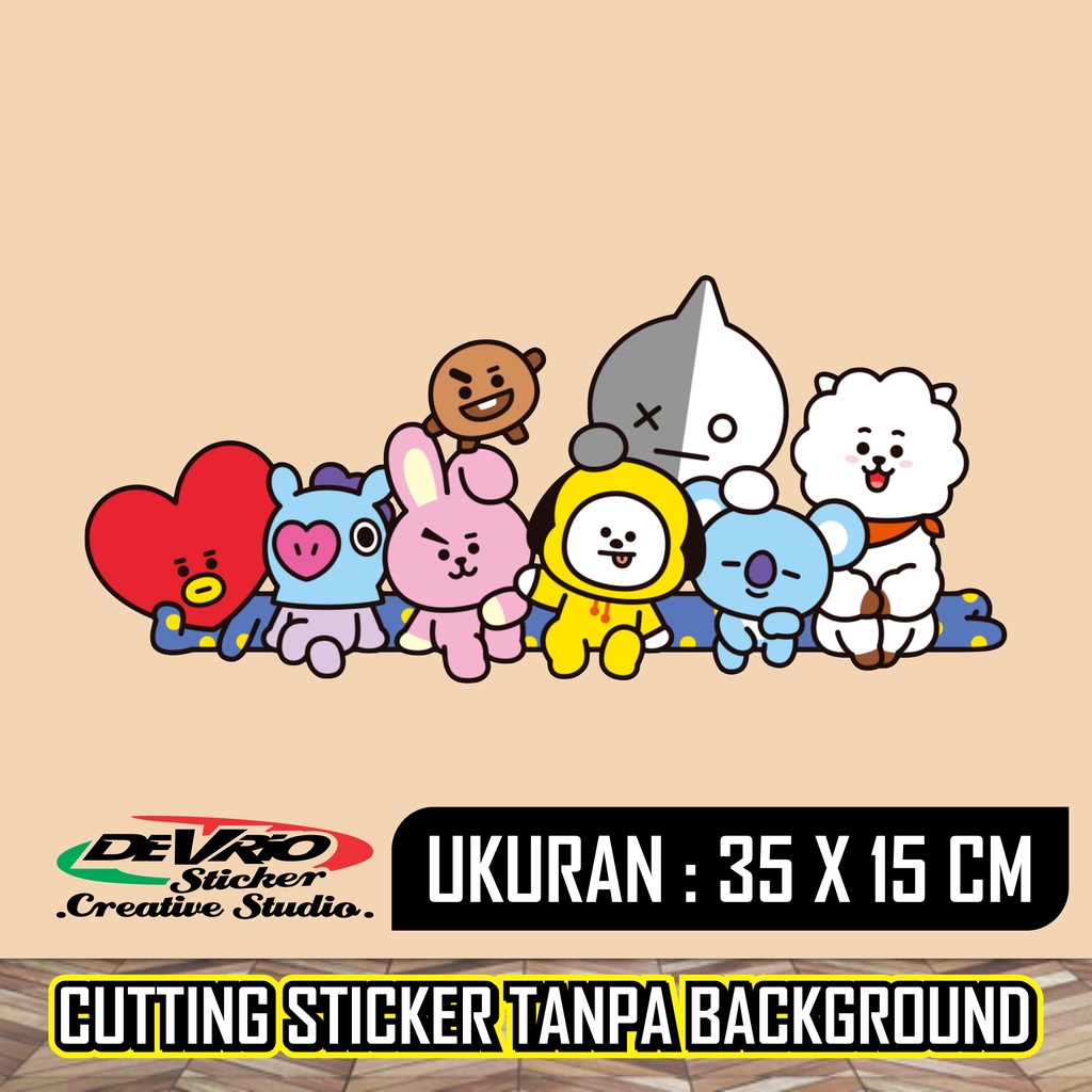 Jual Stiker BT21 BTS Tata Chimmy RJ Van Shooky Cooky Koya Mang Chimy ...