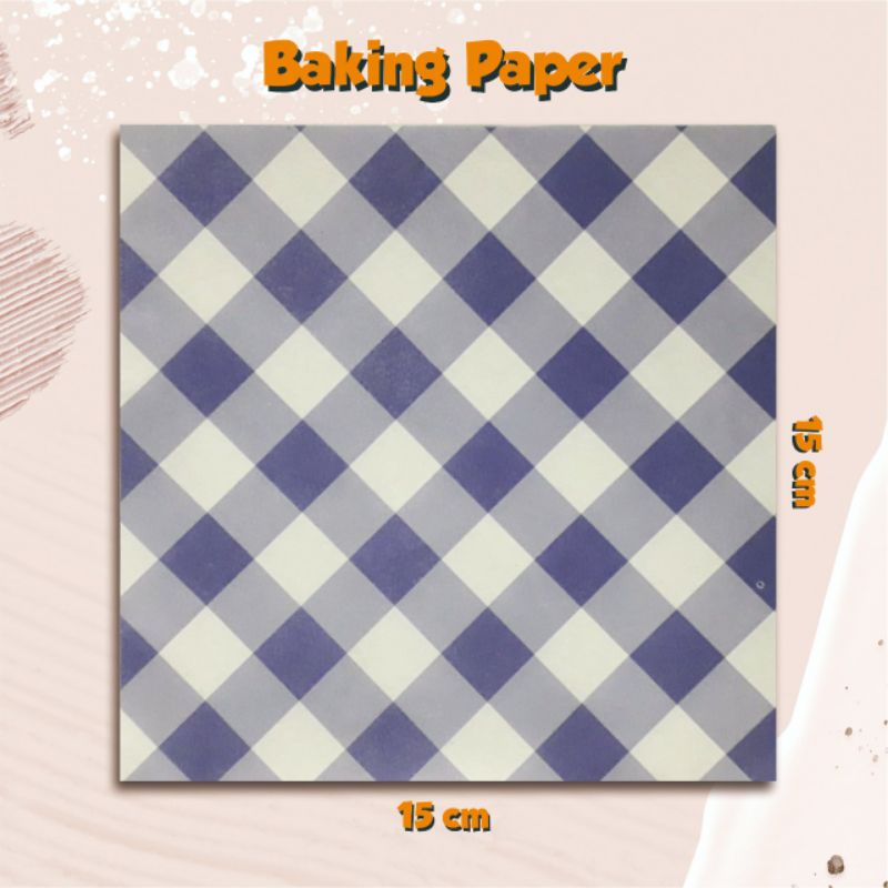 Jual Kertas roti motif kotak kotak style food grade alas roti simple ...