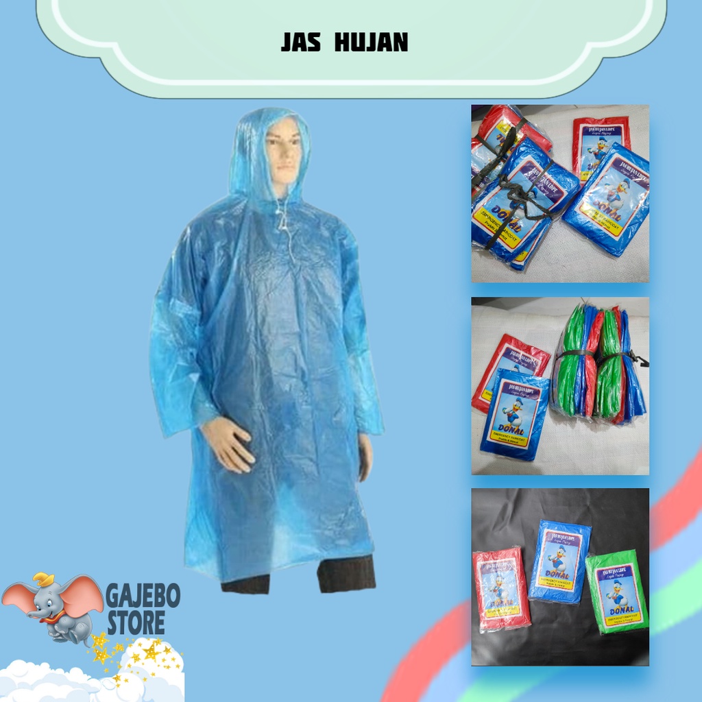 Jual JAS HUJAN PLASTIK PONCO LENGAN PANJANG 1 LUSIN ( 12PCS ) / JAS HUJAN | Shopee Indonesia