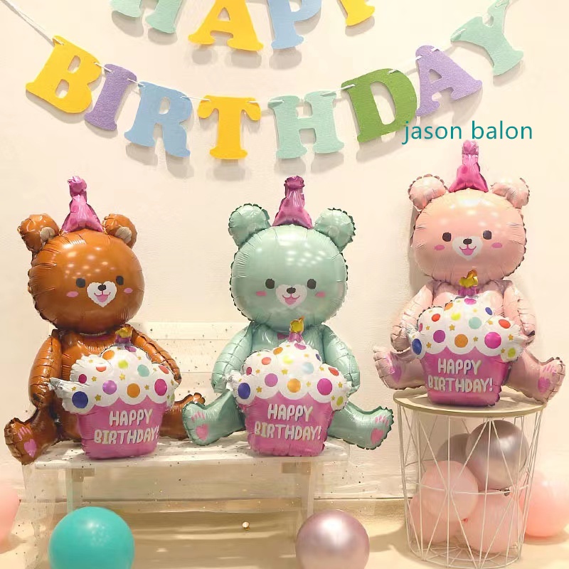 Jual Balon Foil 3D Bentuk Beruang / Untuk Dekorasi Pesta Ulang Tahun ...
