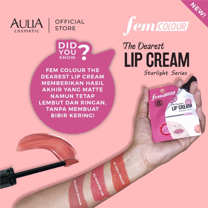 Jual FEM COLOUR The Dearest Lip Cream - Lip Cream Sachet | Shopee Indonesia