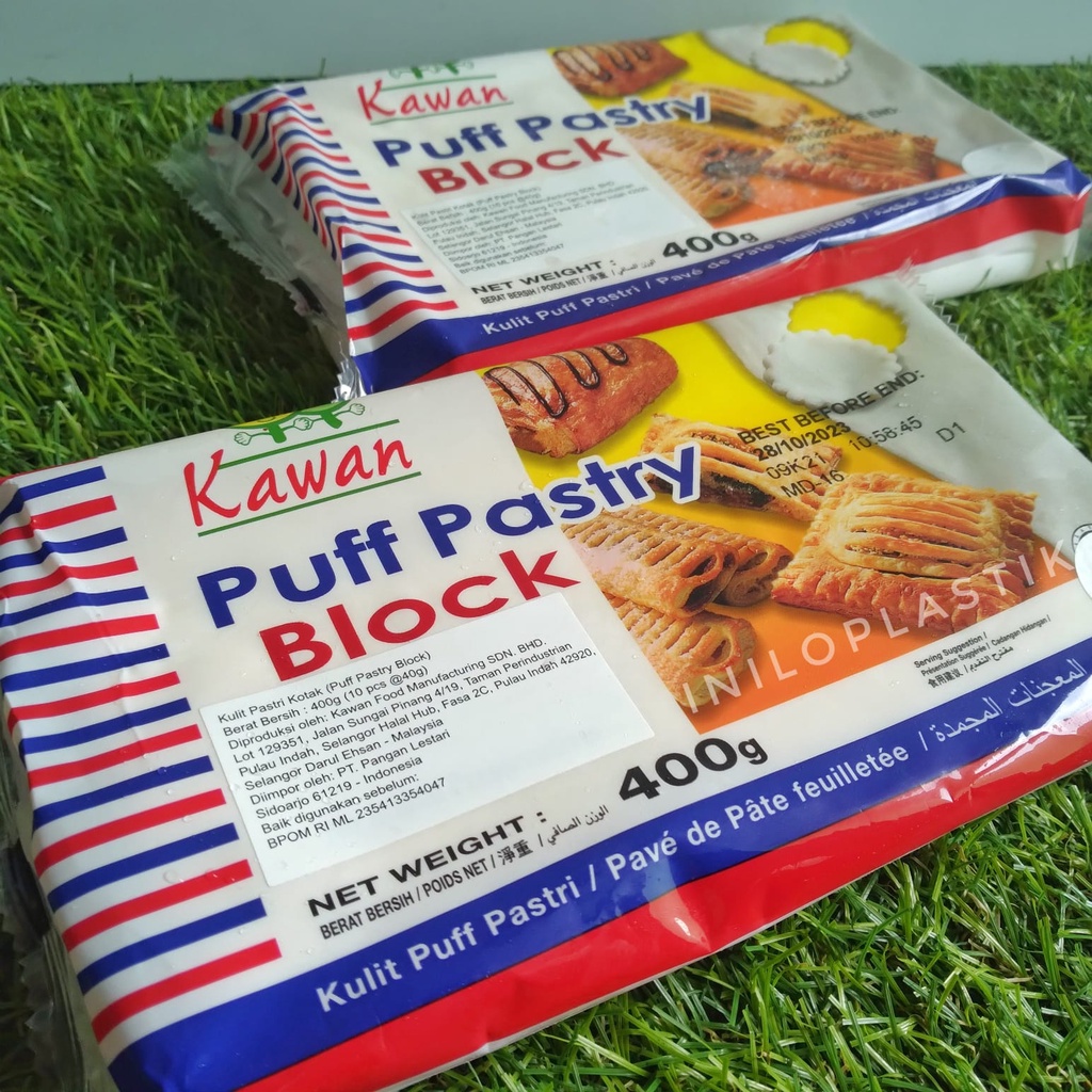 Jual Kawan Puff Pastry Block 400 gr / Kulit Pastry Persegi Panjang ...