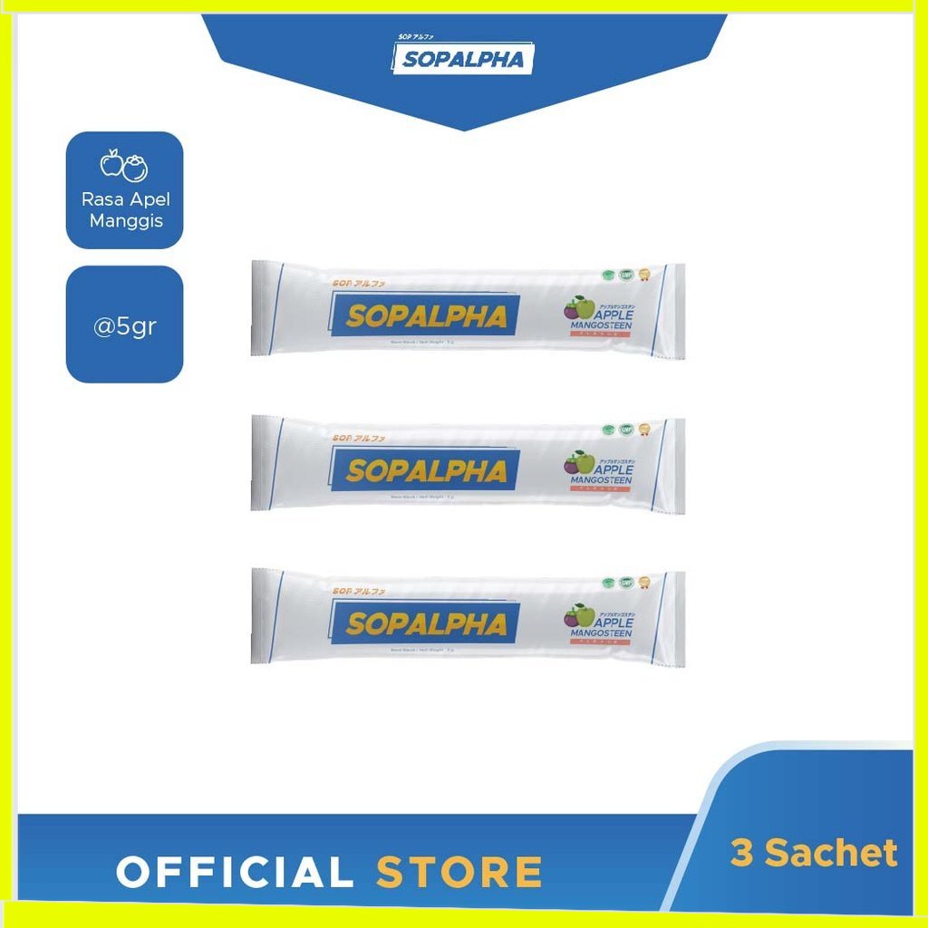 Jual SOPALPHA - Rasa Apel Manggis 3 Sachet BPOM HALAL ORIGINAL ORI ASLI ...