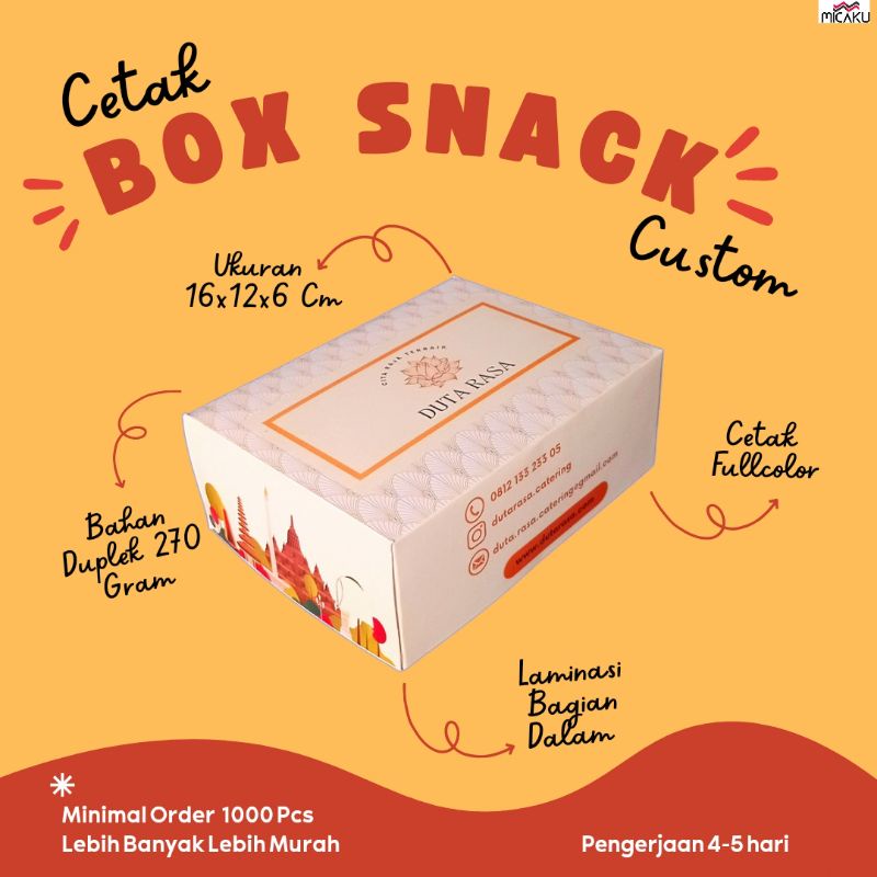Jual cetak box snack kue custom | Shopee Indonesia