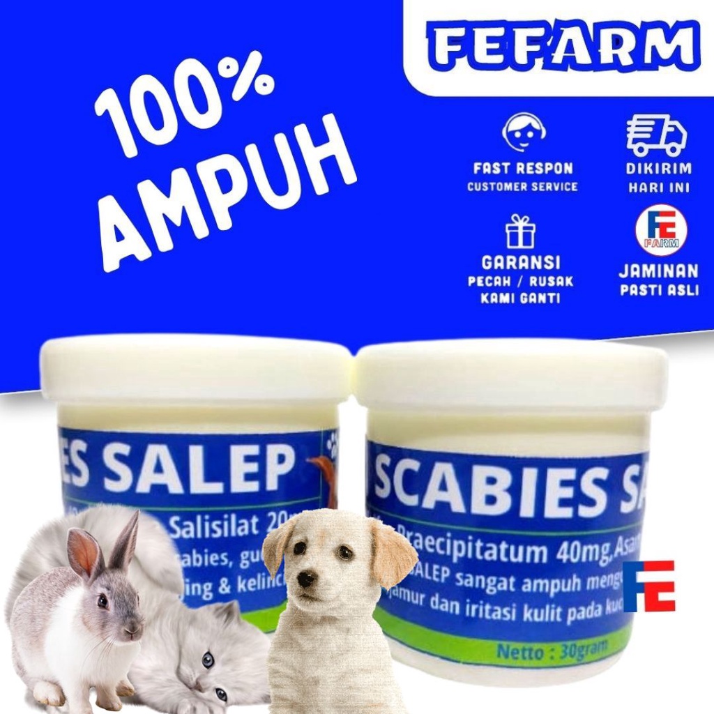 Jual OBAT SCABIES KUCING KELINCI SALEP AMPUH FEFARM | Shopee Indonesia