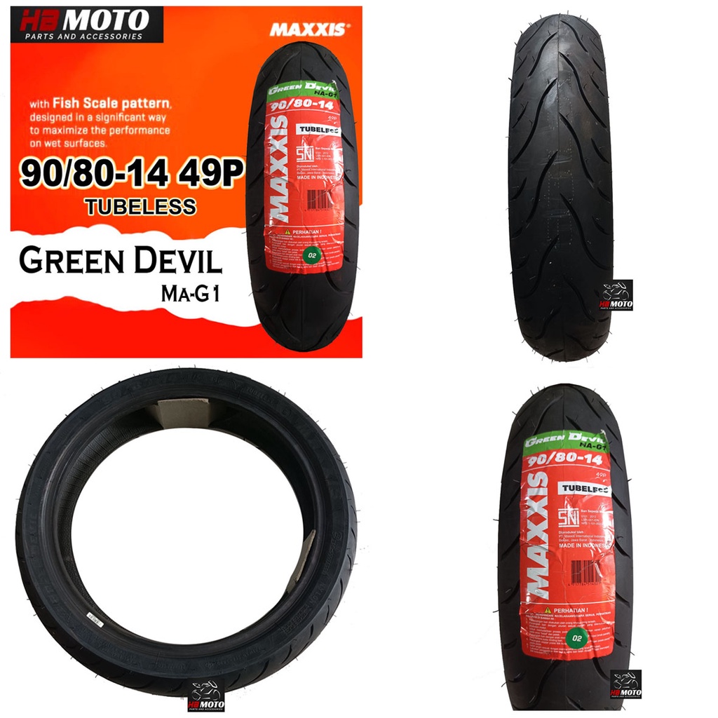 Jual Ban Maxxis GREEN DEVIL MA-G1 90/80-14 49P Tubles Matic/Maxis GREEN ...