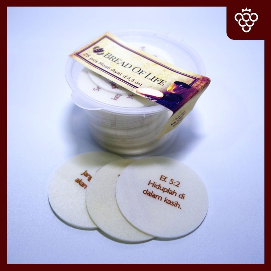 Jual Hosti Ayat Perjamuan Kudus Gereja Isi 25 Keping Besar | Shopee ...